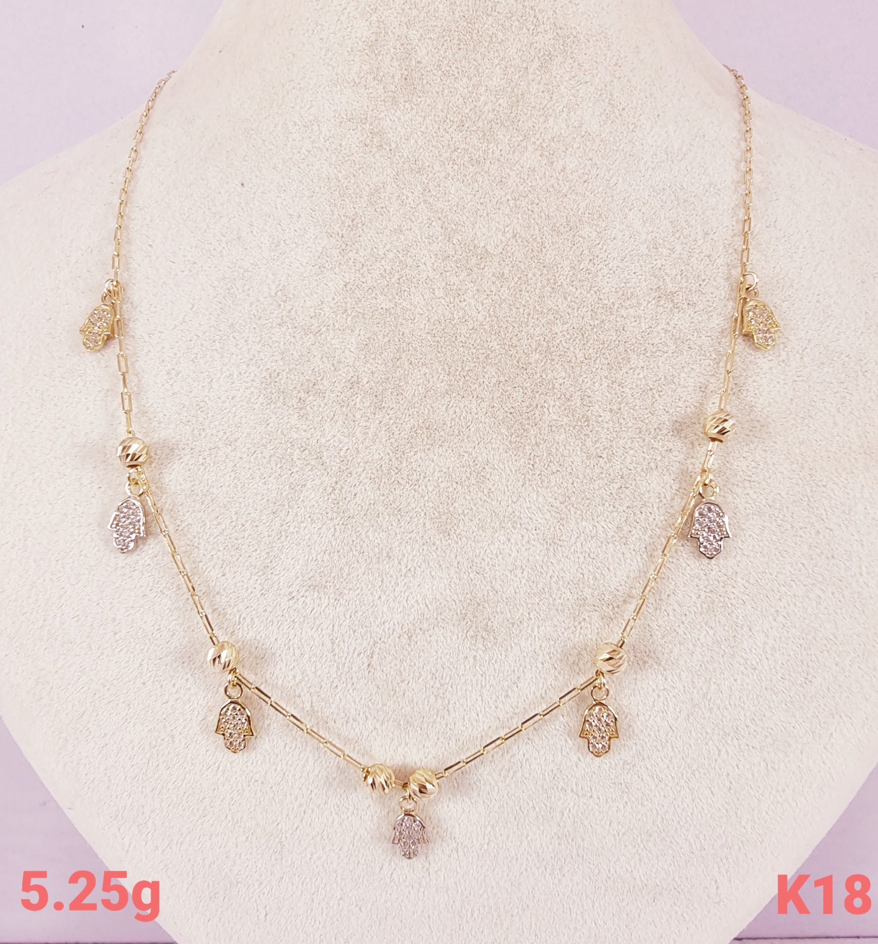 isagha | كوليه ذهب عيار 18 من كينج جولد King gold